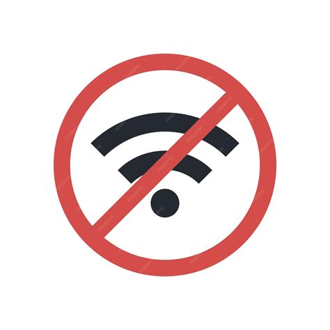 Premium Vector There Is No Signal Sign And No Signal Area No Wifi