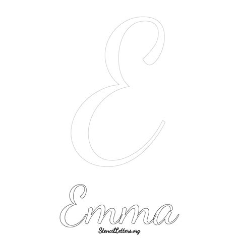 Emma Free Printable Name Stencils With 6 Unique Typography Styles And Lettering Bridges