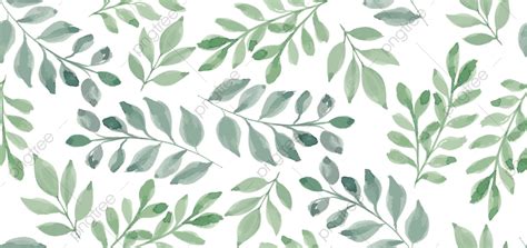 Foliage Watercolor Seamless Pattern Green Leaf Background Wallpaper