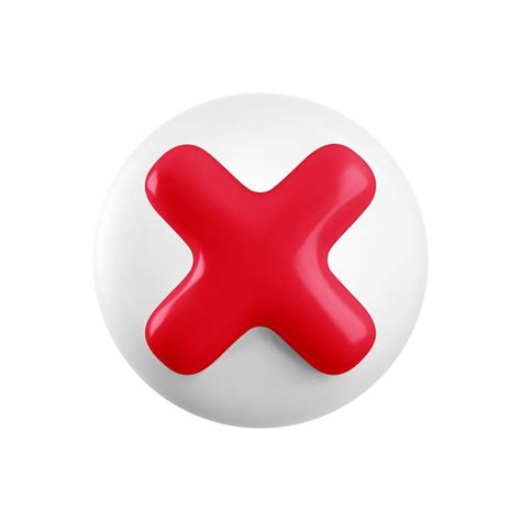 Premium Vector Vector D Red Cross X Realistic Icon Trendy Plastic Wrong Red Check Mark Delete