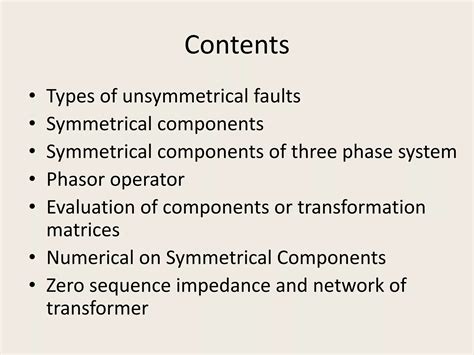 Unsymmetrical Fault Analysis Pptx