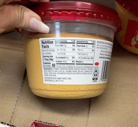 Hummus Nutrition Label At Pat Gray Blog