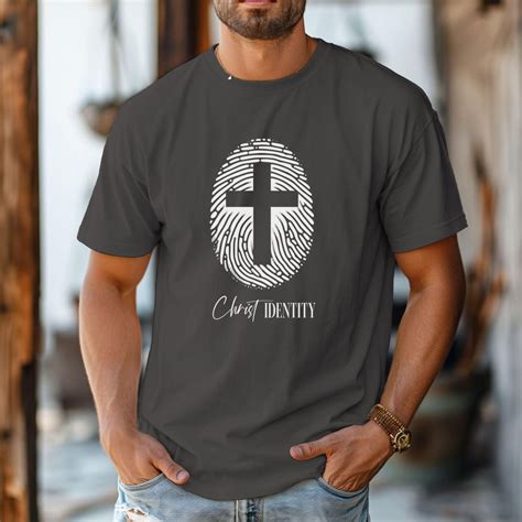 Cross Fingerprint Identity Christian Faith Tee Comfort Colors 1717