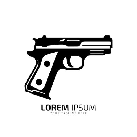 Premium Vector Minimal And Abstract Logo Of Gun Icon Pistol Vector