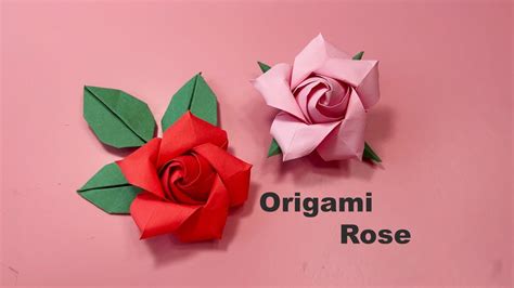 Origami Rose Flowers Tutorial How To Make A Paper Flower Easy Paper