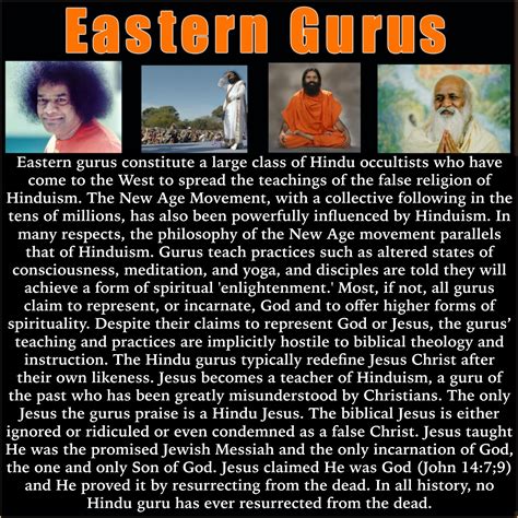 Hindueastern Gurus Exposed Jesus Truth Deliverance