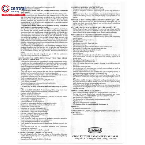 Thuốc Spinolac Fort 50mg40mg Thuốc Lợi Tiểu Giảm Phù Tăng Huyết áp