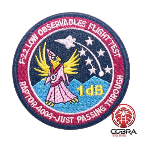 F 22 Low Observation Flight Test Military Patch Velcro Military Airsoft