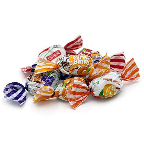 تافی کاراملی روشن مینکی بینکی Roshen Minky Binky با مغز ژله ایی میوه ای