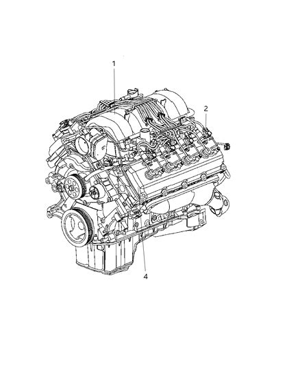 Engine Assembly And Identification 2007 Dodge Durango