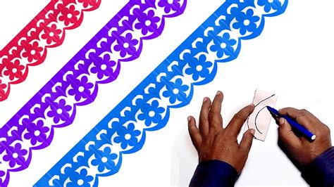 Easy Paper Cutting Design Border Step By Step Border Design For
