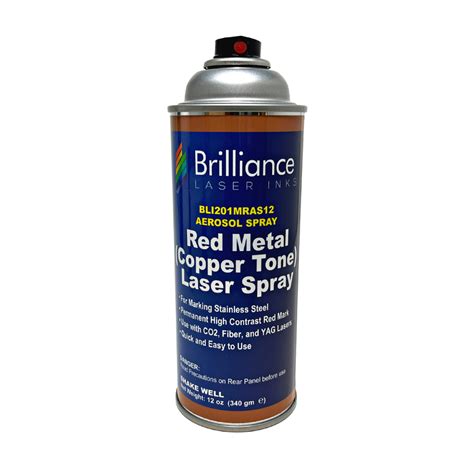 12 Oz Bli201 Aerosol Red Copper Tone Laser Ink For Metals Marking