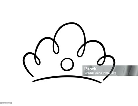 손으로 그린 낙서 크라운 왕관 스케치 장엄한 티아라 왕과 여왕 왕실 디아뎀 흰색 배경에 낙서 스타일로 격리 된 벡터 일러스트 레이 션 0명에 대한 스톡 벡터 아트 및 기타