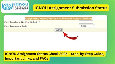 Ignou Assignment Status Check 2025 Step By Step Guide Important