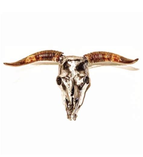 Metal Cow Skull Sculpture At Ruben Ramos Blog