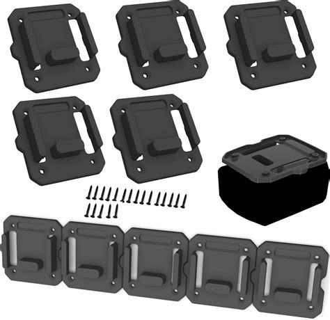 5 Pcs Battery Holder Wall Mount For 18v Makita Bl1860 Bl1850 Bl1840