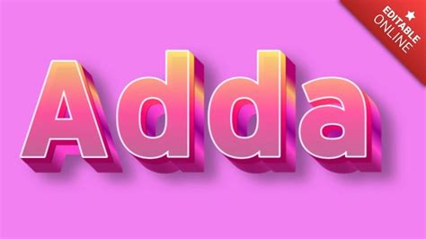 Adda Text Style Effects Generator