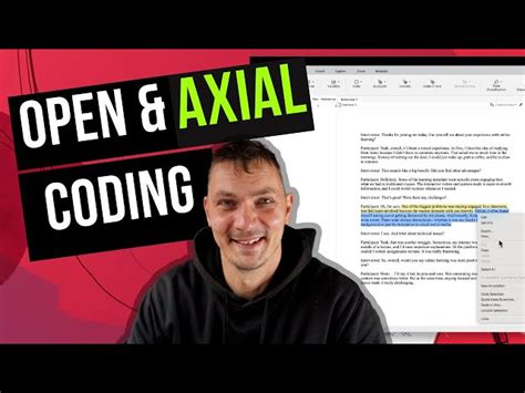 Open And Axial Coding In Qualitative Research