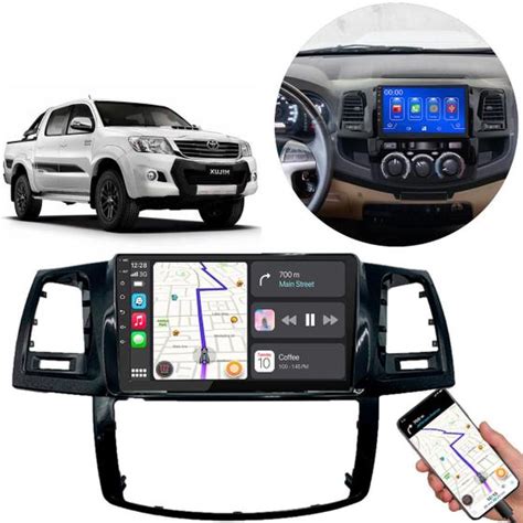 Kit Central Multimídia Android Auto Carplay Mp5 9 Hilux Sw4 2009 A 2015 Câmera De Ré E