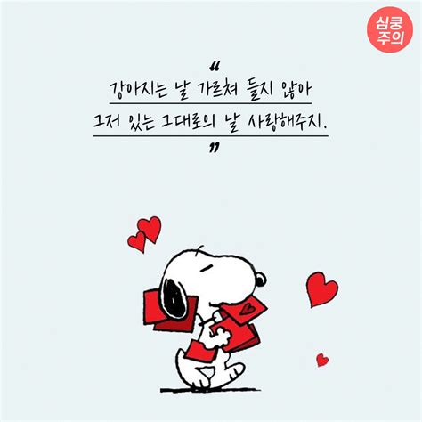 심쿵주의 마음이 따뜻해지는 스누피 명언 모음zip