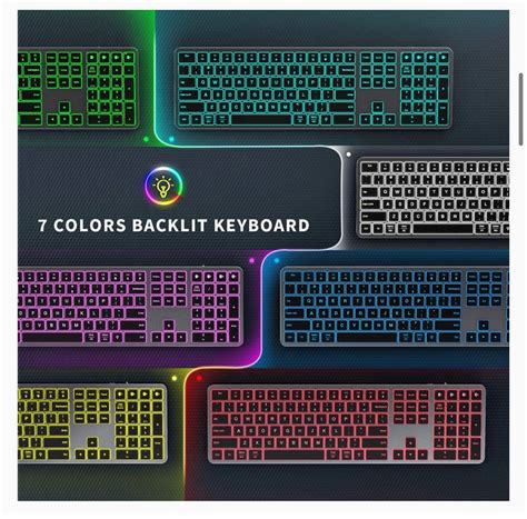Bluetooth Wireless RGB Keyboard Computers Tech Parts Accessories Computer Keyboard On
