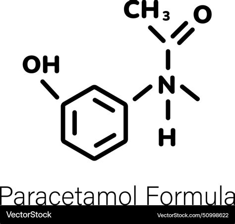 Paracetamol Formula Royalty Free Vector Image Vectorstock