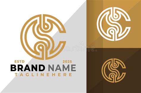 Letter Cs Or Sc Logo Icon Vector Design Illustration Stock Illustration