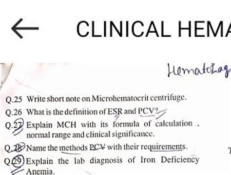 Q25 Write Short Note On Microhematocrit Centrifuge Filo