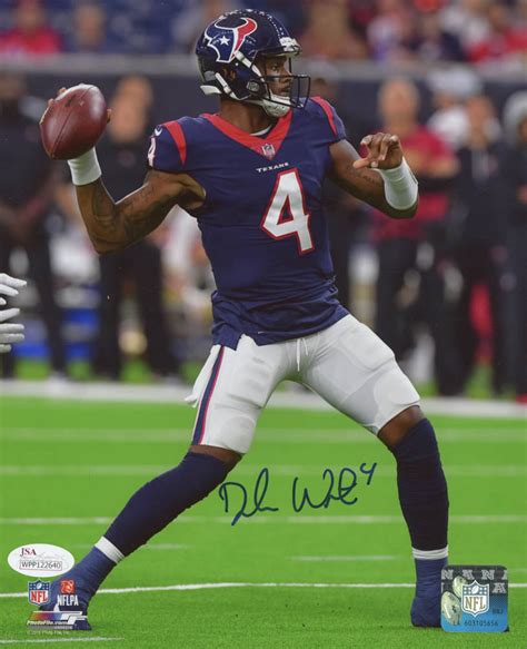 Deshaun Watson Signed Houston Texans 8x10 Photo Jsa Coa Pristine