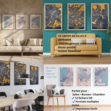 12 Mapas De Ciudades Imprimibles • Juego De Mapas De Ciudades Para Imprimir • Descarga