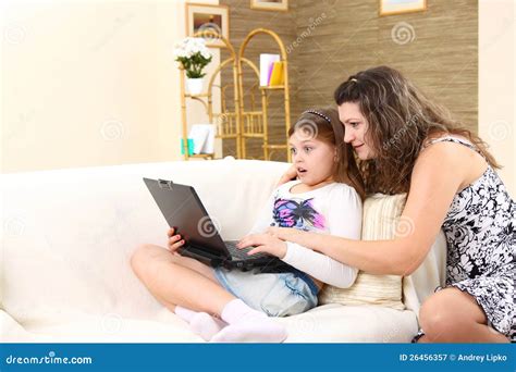 Mom And Daughter Spend Time Together Stock Image Image Of Casual