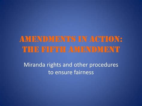 Ppt Amendments In Action The Fifth Amendment Powerpoint Presentation Id 1961300