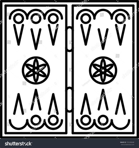 Backgammon Outline Icon Stock Vector Royalty Free 725290048