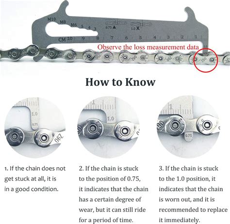 2pcs Bicycle Chain Wear Indicator Tool Bike Chains Gauge Measurement