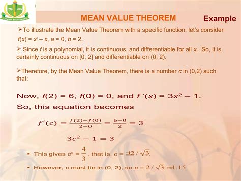 Mean Value Theorem Ppt
