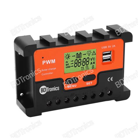 Good Quality 20a Pwm Solar Charge Controller Orange Color In