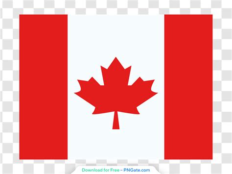 Bandera De Canadá Con Hoja De Arce Roja Png De Alta Calidad Png