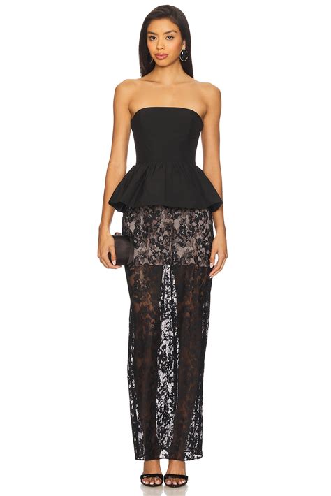 Amanda Uprichard X Revolve Cherise Dress In Black Revolve