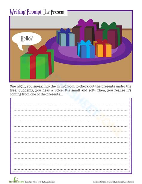 Writing Prompt The Present Worksheet