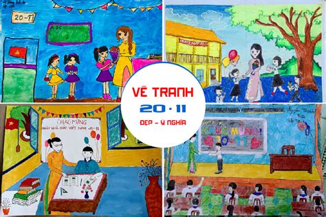 99 Mẫu Tranh Vẽ 20 11 đẹp ý Nghĩa Cách Vẽ Báo Tường đơn Giản