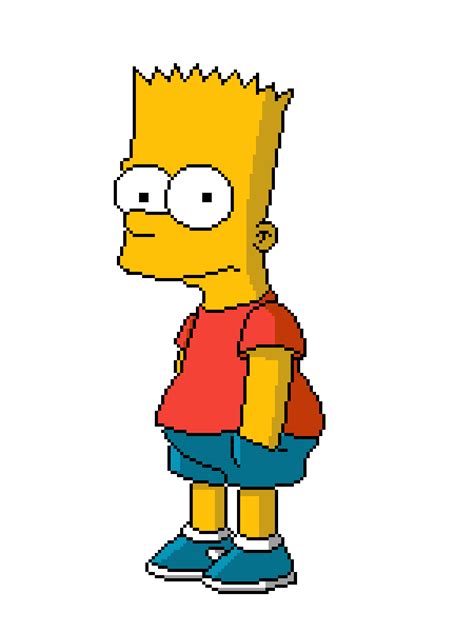 Simpsons Pixel Art Bart
