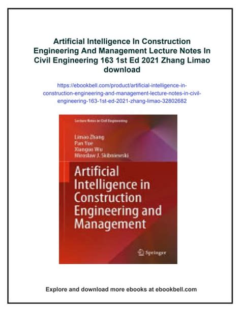 Artificial Intelligence In Construction Engineering And Management