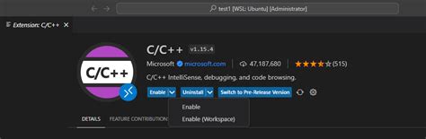 Enable Workspace Extension Under Wsl But It Is Disabled As Enabled