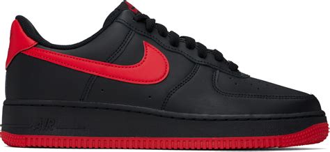 Nike Black And Red Air Force 1 07 Sneakers Nike
