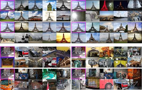 11 examples of retrieval results on the flickr 10m dataset for the