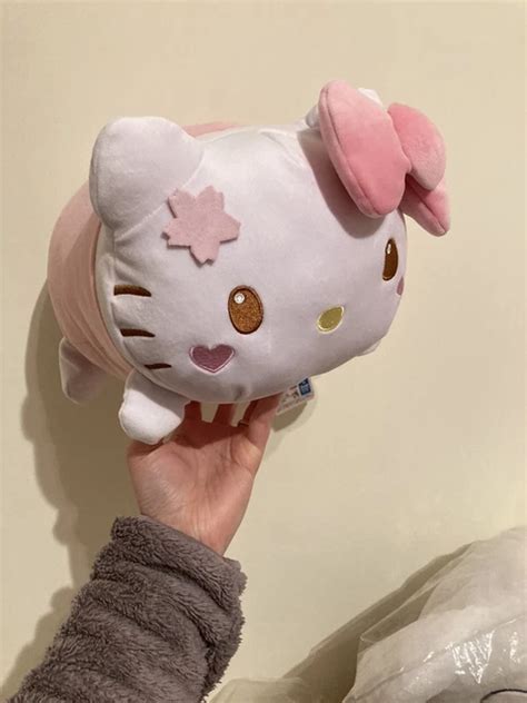 Sanrio Hello Kitty Soft Sakura Mochi Squishy Pastel Lying Down Plush