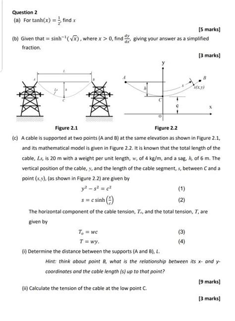solved question 2 a for tanh x find 5 marks] b