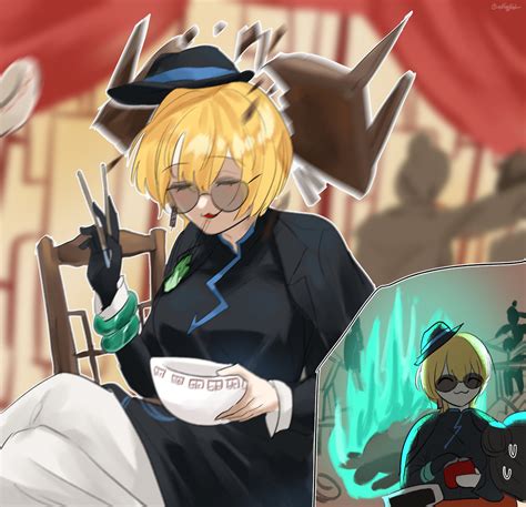 Rollingbird Don Quixote Project Moon Limbus Company Project Moon Highres 1girl 3 Black