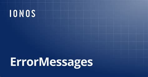 Errormessages Nodejs Sdk