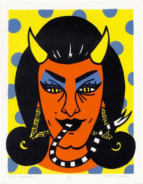 Lisette Chavez Blue Eyeshadow Spring Break Art Show